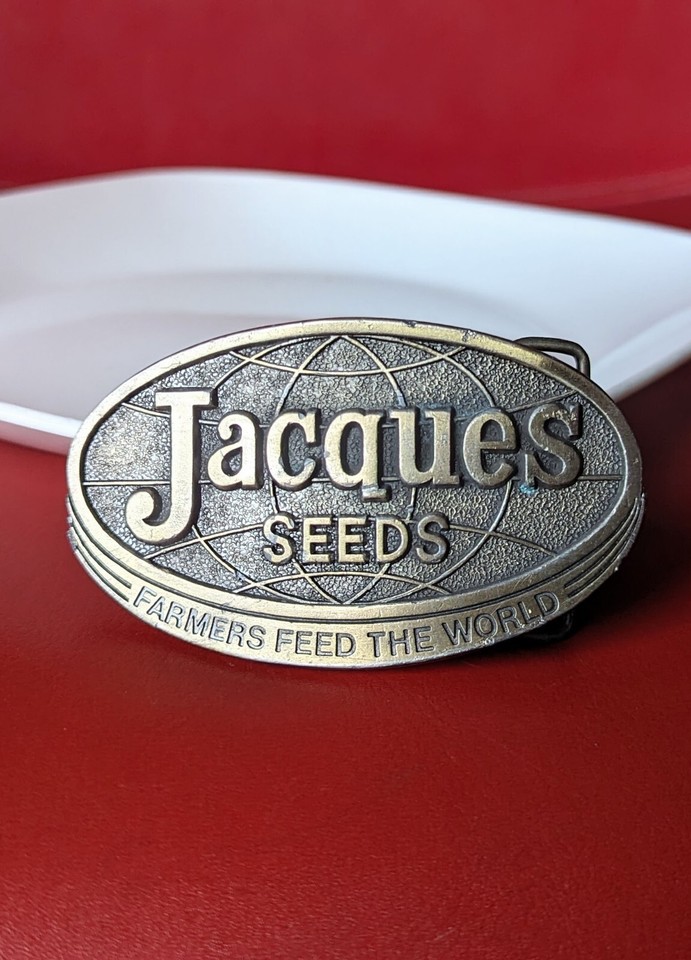 Vintage Lot Of 2 Jacques Seeds Corn Farm Sign Ad 1970s Belt Buckles | eBay