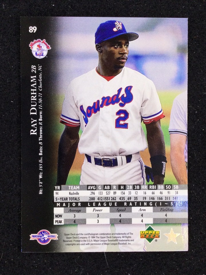 1994 UPPER DECK- PROSPECT- RAY DURHAM #89 WHITE SOX RC ROOKIE | eBay