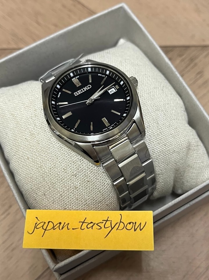Seiko Selection SBTM323 Radio Solar Atomic Black Dial Watch Men Japan ...