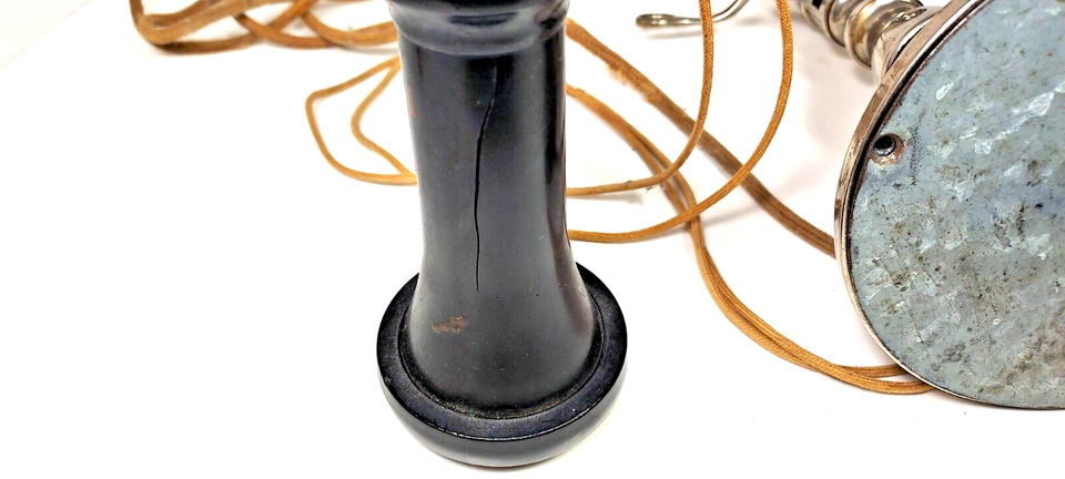 Antique Rare Candlestick Telephone Potbelly Nickel Chrome- Kellogg cica ...