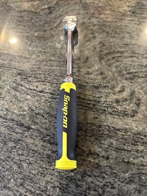 Snap-on fhl100hv 3/8" drive 100 tooth long soft grip ratchet hi viz ...