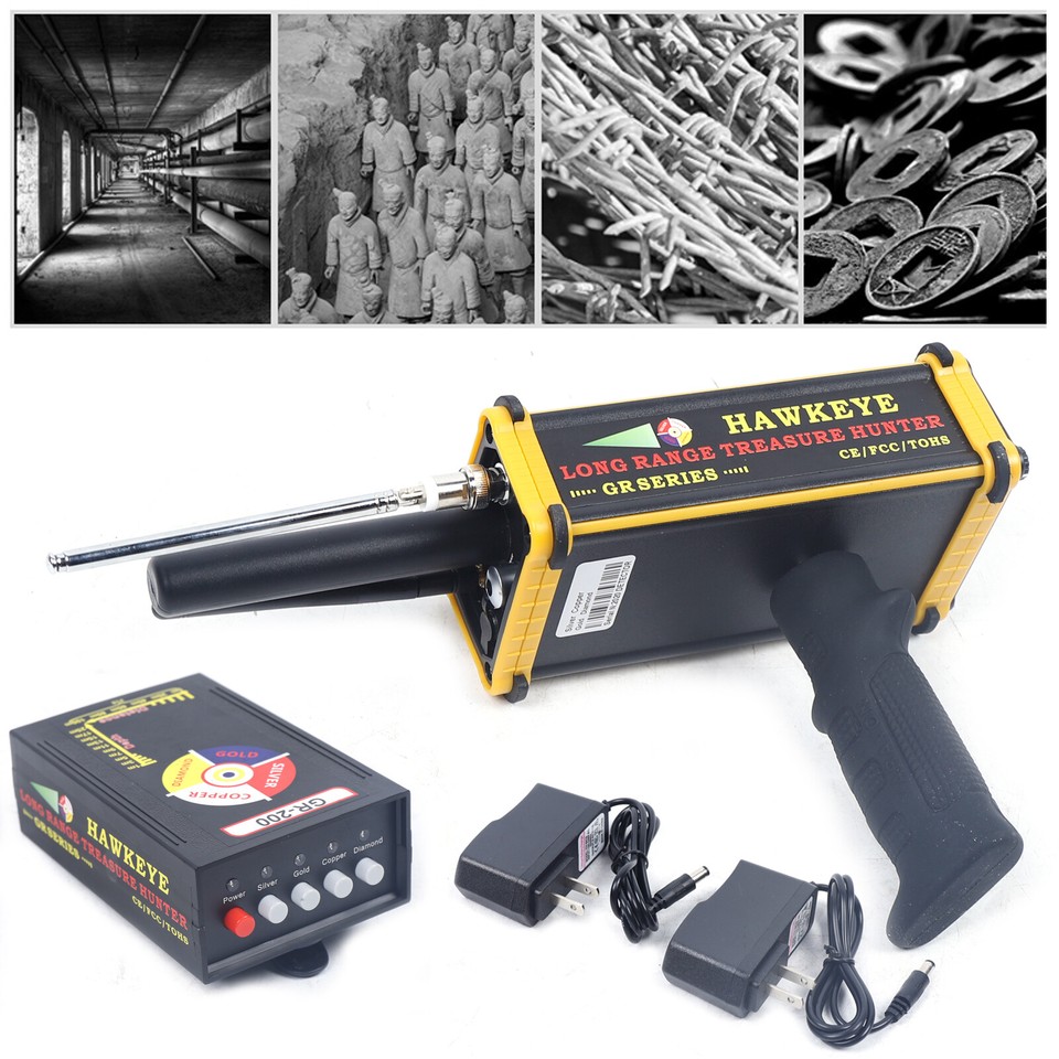 GR-200 Long Range Underground 100m Metal Gold Detector w/ LED Display ...