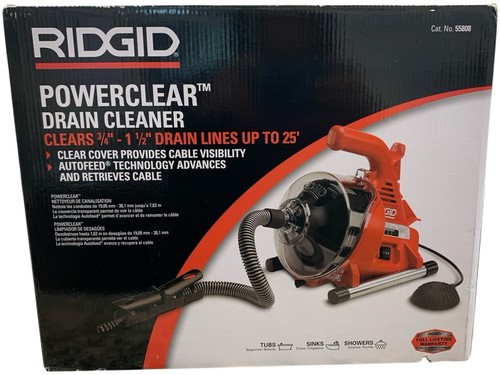 RIDGID PowerClear Drain Cleaning Machine - Red/Black 95691558084| eBay