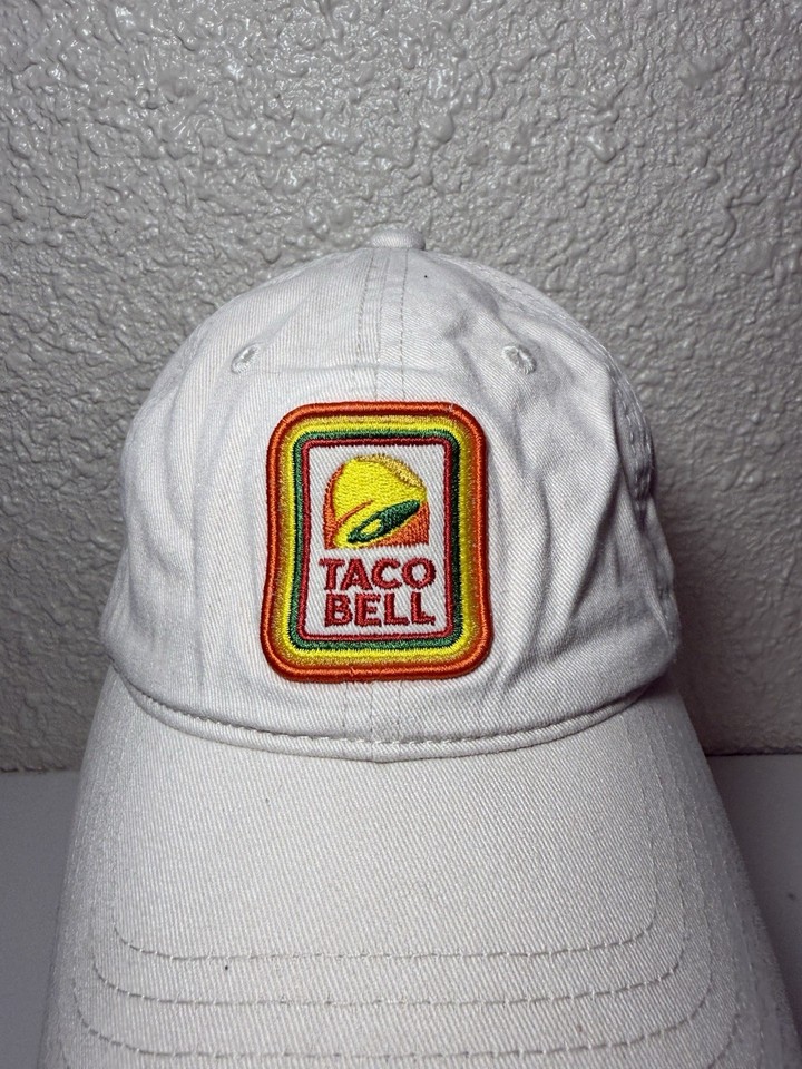 Vintage-Style Taco Bell Adjustable Strap Back Hat Retro Logo Employee ...