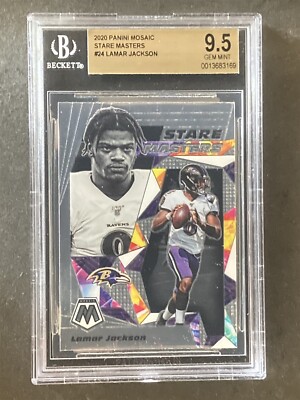 2020 Mosaic Lamar Jackson Stare Masters Ravens Gem MINT BGS 9.5 | eBay