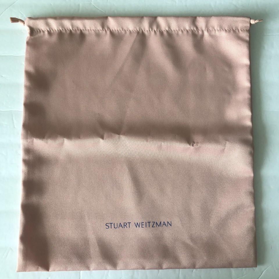 STUART WEITZMAN Drawstring Pink Dust Bag Drawstring 14" X 15" | eBay