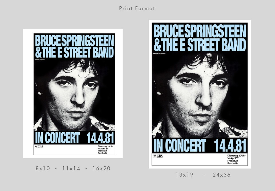 Bruce Springsteen Germany 1981 concert poster print | eBay
