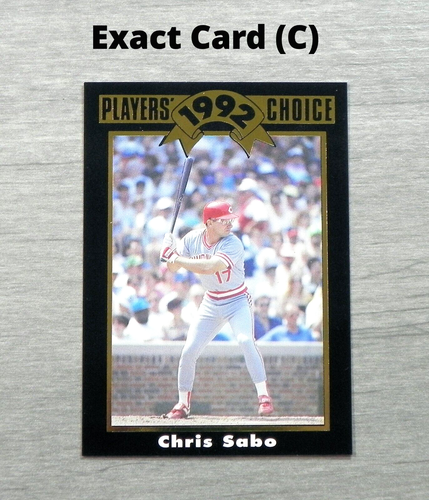 Chris Sabo 1992 GOLD Cartwrights Players Series Card #15 _ Exact Card ...