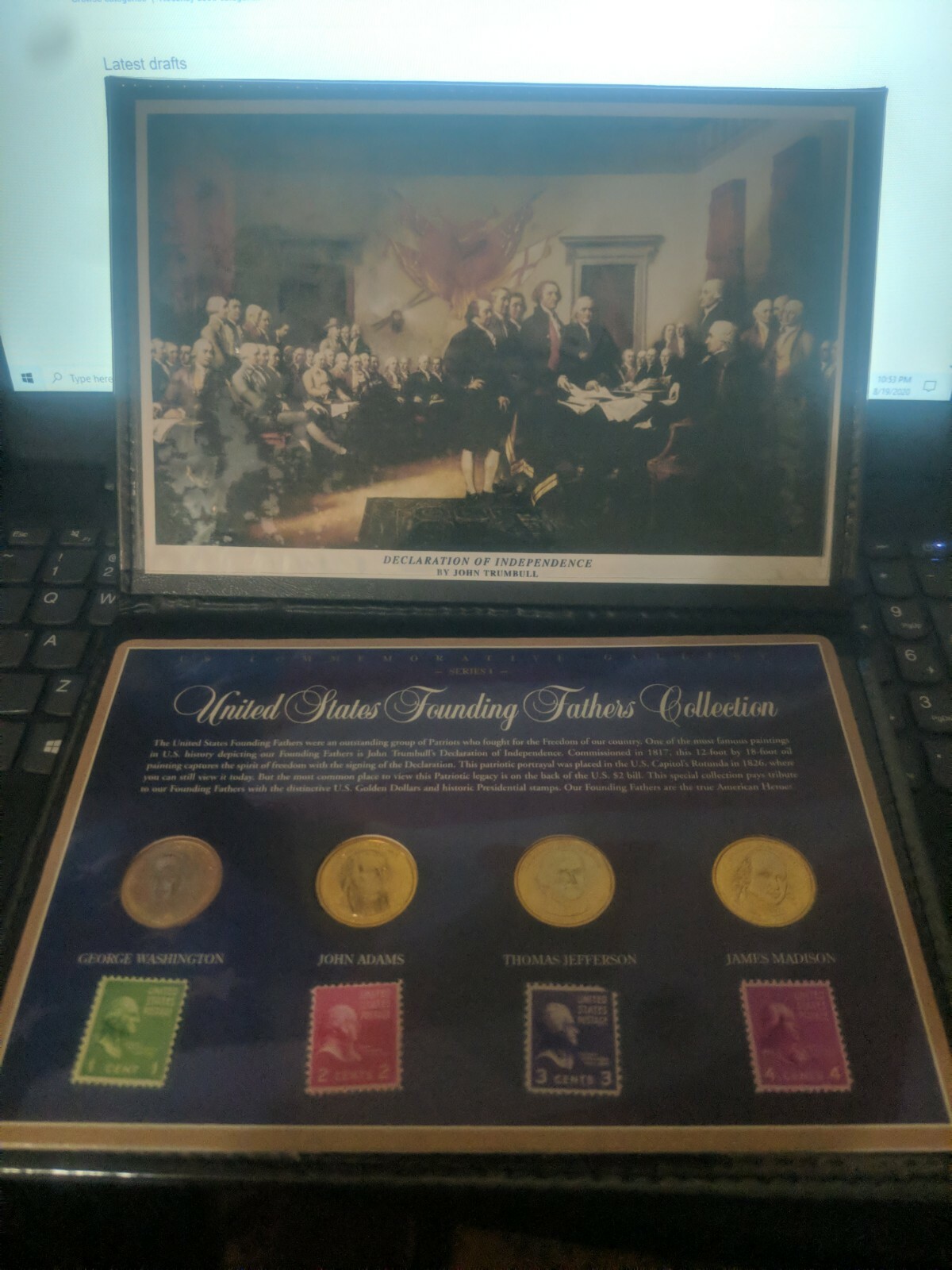 US Comm Gallery Founding Fathers Collection Presidential Dollar Coins ...