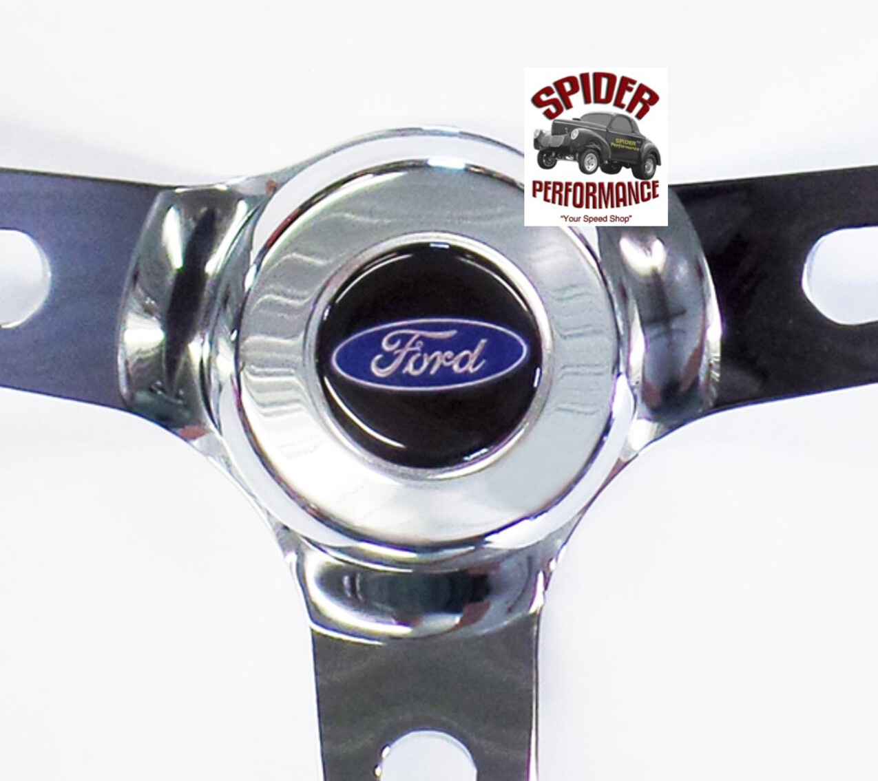 1961-1964 Ford F-100 steering wheel BLUE OVAL 15" MUSCLE CAR CHROME | eBay