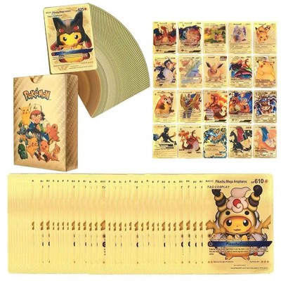 Pokemon Pikachu Card Gold Leaf Card Random Box | eBay Australia