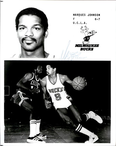 Marques Johnson Signed Team Issued Press 8x10 Photo Golden State ...