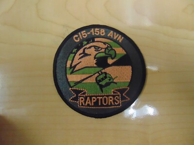 PATCH MILITARY C/5-158TH AVIATION RAPTORS | eBay