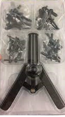 41 Pcs Assorted Plastic Riveter Rivet Gun Quick Set Hand Tool W/ 40 ...