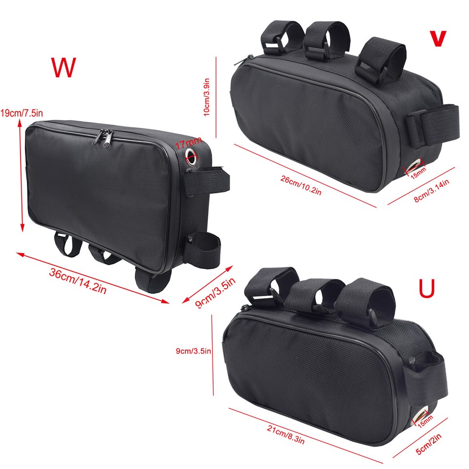 23 size Bicycle Bike Tube Frame Pack Bag Case Battery front Storage MTB ...