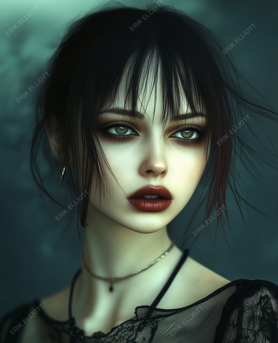 Fantasy Girl 8x10 Photo Art Print / Hot Vampire Model Sexy Woman Signed ...