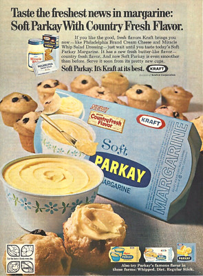 1970 Kraft Parkay Margarine Butter Country Fresh vintage Print Ad ...
