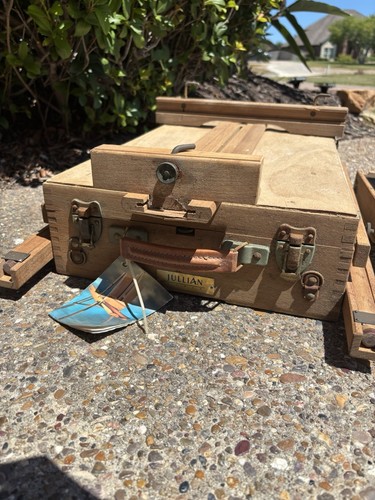 Vtg Jullian Adjustable 3 Leg Portable Wood Easel💎Original Hardware ...