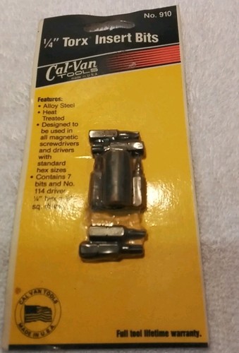 CAL-VAN #910 TORX INSERT BITS 1/4" DRIVE USA 🇺🇸 | eBay