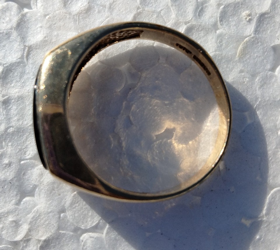 vintage Men's Gold Onyx 10KP DAWSON Ring | eBay