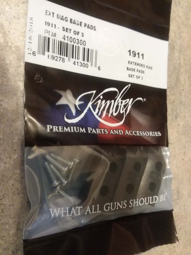Kimber Factory 1911 Extended Magazine Base Pads - 3 Piece Set 4100300 ...