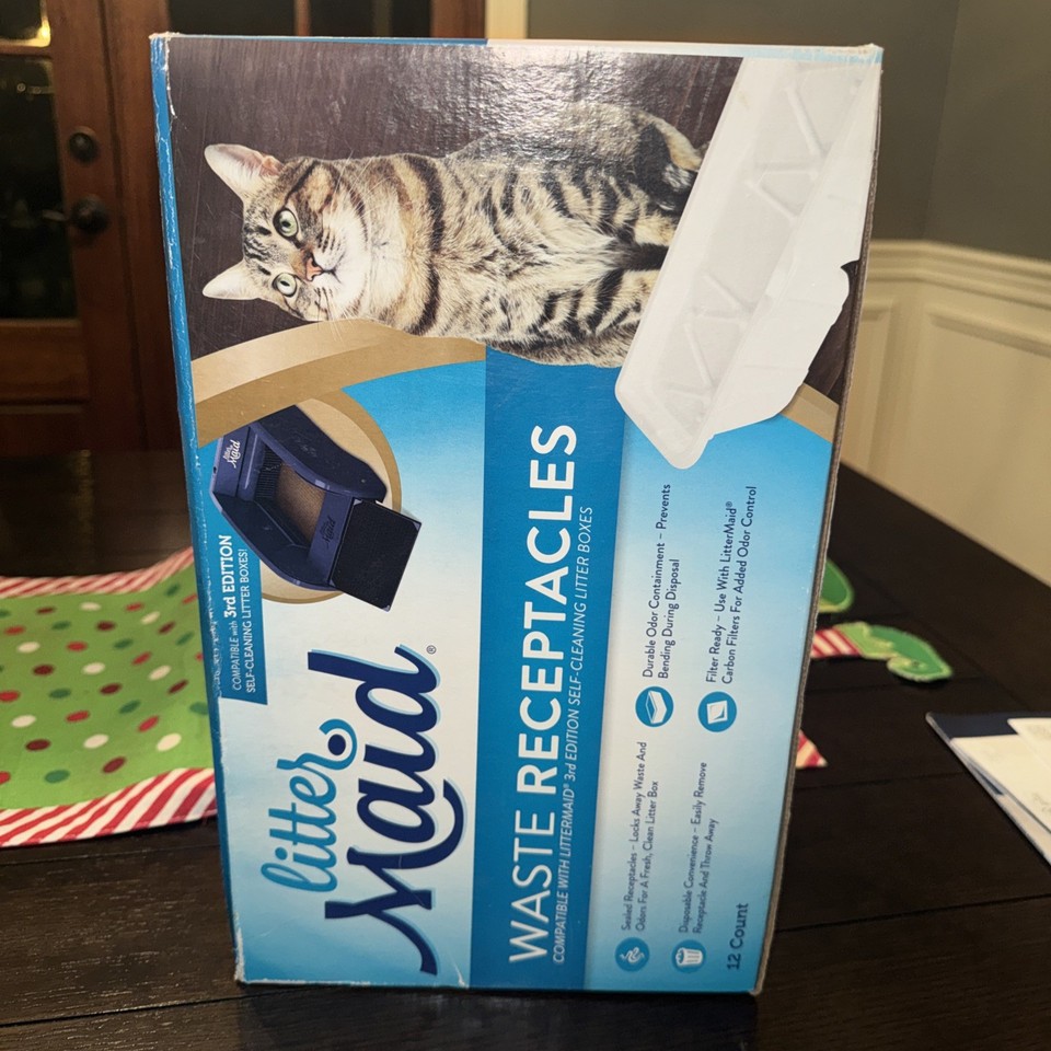 LitterMaid Waste Receptacles 3rd Edition Sealable 12 Count Kitty Cat ...