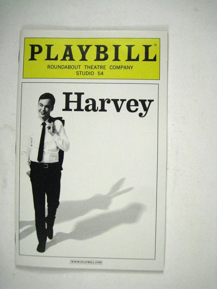 Harvey Playbill 2012 Roundabout Theatre Jim Parsons Carol Kane Hecht ...