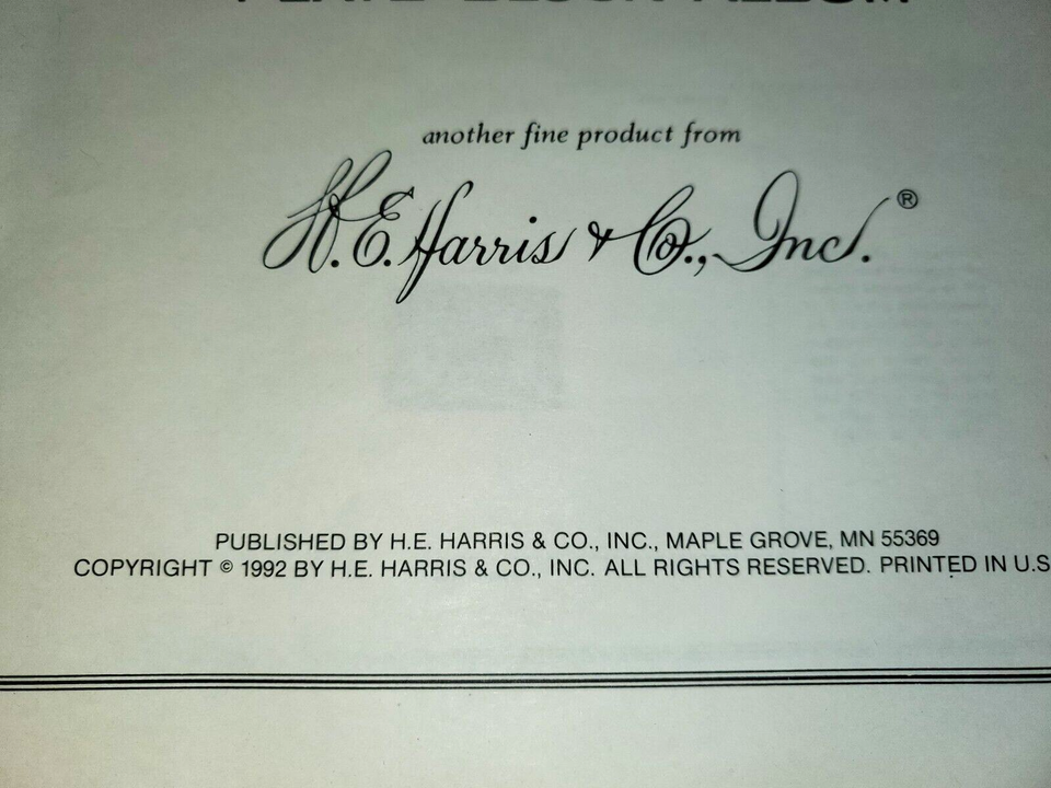 1992 HE Harris Liberty Stamp Plate Block Album Volume A Binder & Pages ...