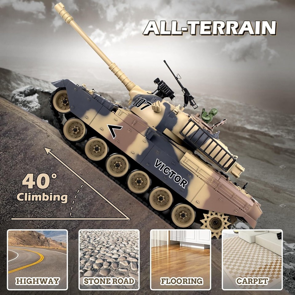 1:18 RC Tank US M60 Remote Control Tank Model Toys Military Tank That ...