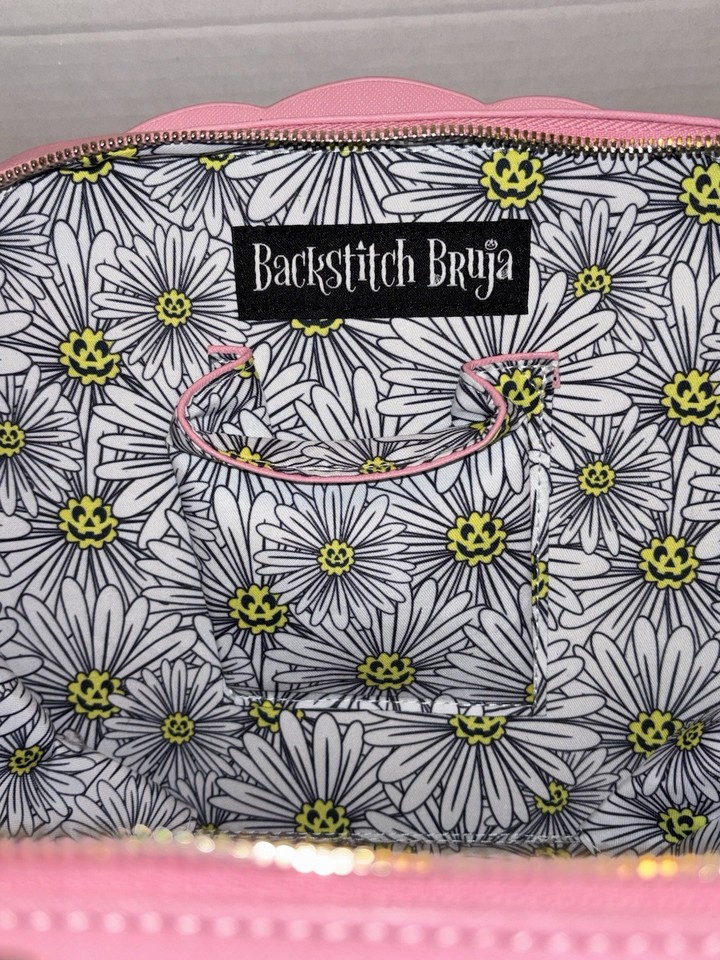 Backstitch Bruja Springoween Pink Pumpkin Crossbody Bag Daisy | eBay