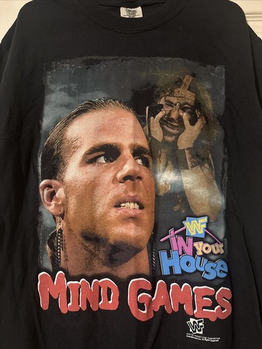 WWF Mind Games In Your House Shirt Shawn Michaels Mankind WWE Modern | eBay