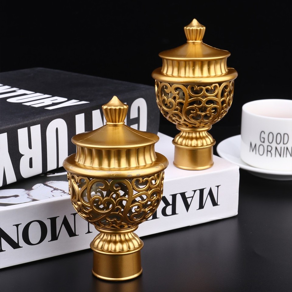 6pcs Decorative Window Curtain Rod End Creative Window Curtain Rod Head ...