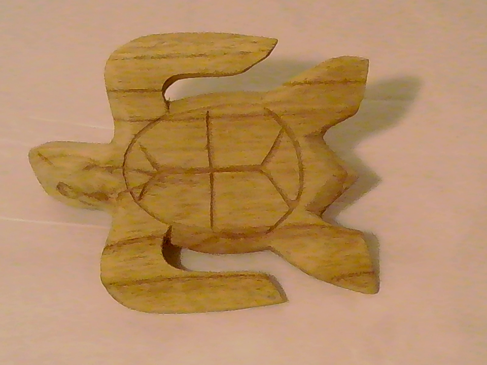 Wooden Art Sea Turtle Hand Carved figure Natural Color 6" Long ...