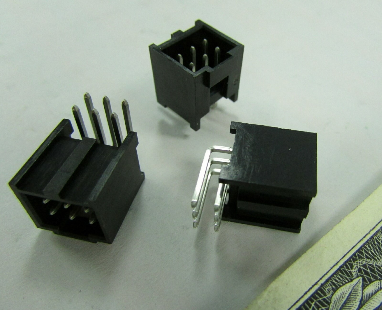 Lot 20 Molex Right Angle 6-Pin Male Rectangular Connector Header 2.54 ...