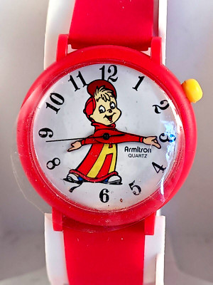 THE CHIPMUNKS Alvin Armitron Watch 1990 Vintage MIB Analog Quartz Arms ...