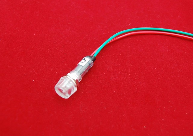 5pcs 120v AC 10mm White Mini LED Pilot Lights Cylindrical Cap With Wire ...