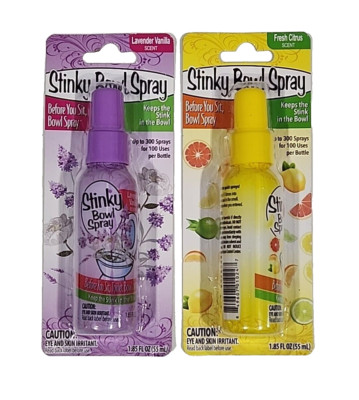Stinky Bowl Spray BATHROOM BOWL Citrus and Lavender - 2 Pack | eBay