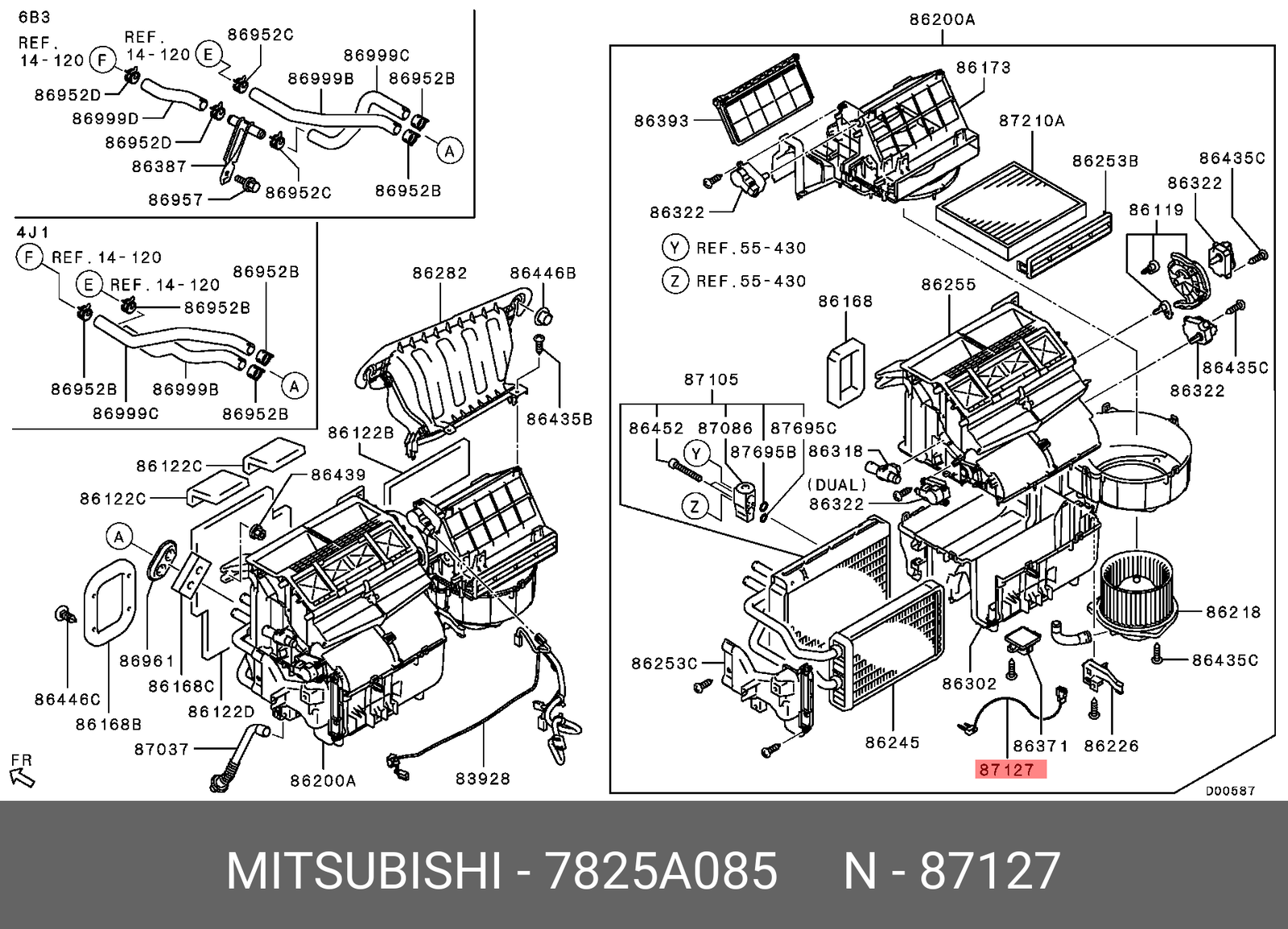 Genuine OE ThermistorA/C 7825A085 for Mitsubishi 7825-A085 | eBay