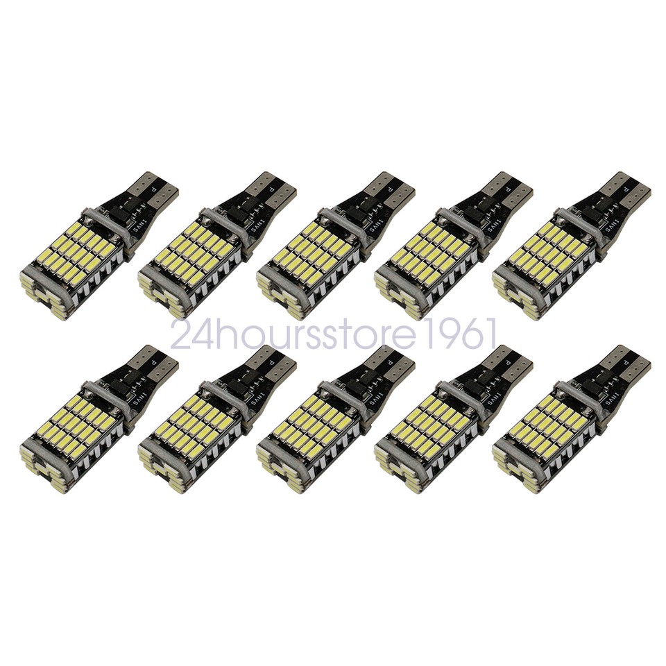 10X T15 921 912 LED Reverse Backup Light Bulbs W16W 916 White Super ...