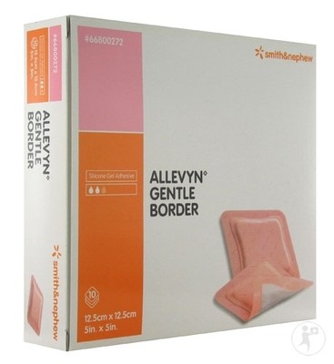 ALLEVYN Gentle Border 12.5cm x 12.5cm Adhesive foam dressings (x10 ...