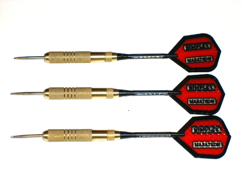 Steel Tip Darts, Used Brass 25 Grams with New Aluminum Shafts & Flights ...