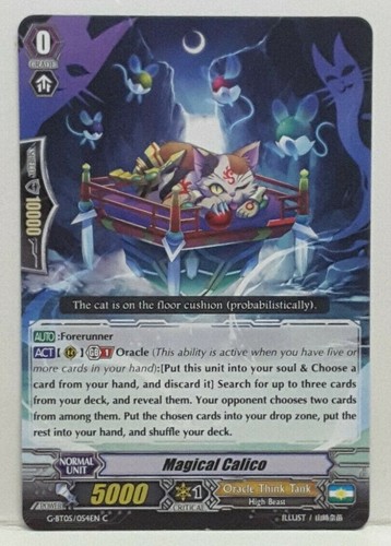 Bushiroad Cardfight Vanguard Magical Calico G-BT05/054EN C Oracle Think ...
