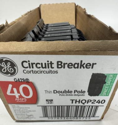 (4) GE Q-Line THQP 40-Amp 2-Pole Standard Trip Circuit Breaker THQP240 ...