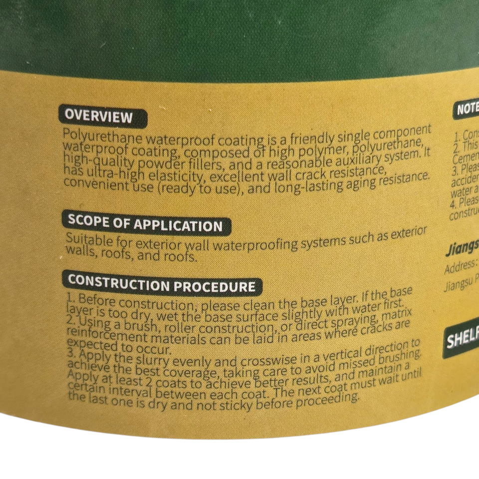 Polyurethane Waterproof Coating 300g Self Healing Sealant Exterior Wall ...