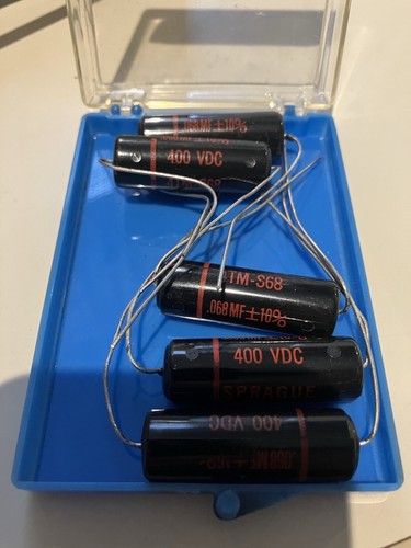 Vintage Prague Difilm (5) Resistors 400 Wvdc .068 4TM-S68 Resistor 10% ...