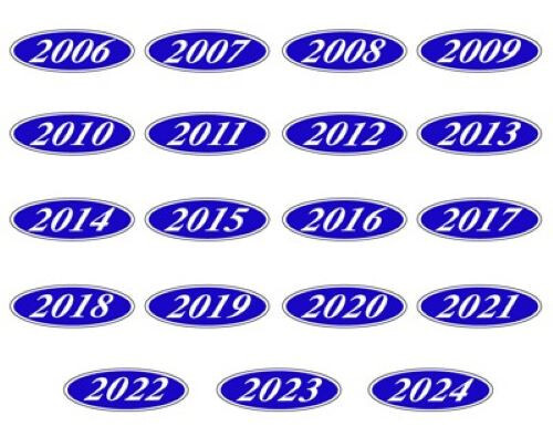Oval Model Year Auto Dealer Stickers | eBay