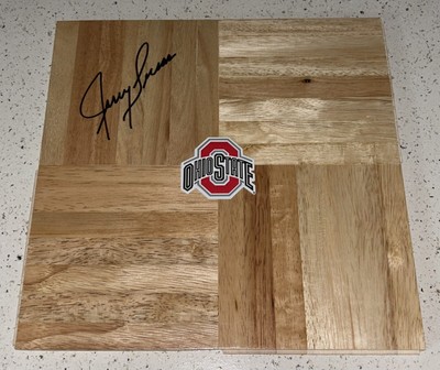 JERRY LUCAS SIGNED 12X12 FLOOR BOARD OHIO STATE BUCKEYES BASKETBALL ...