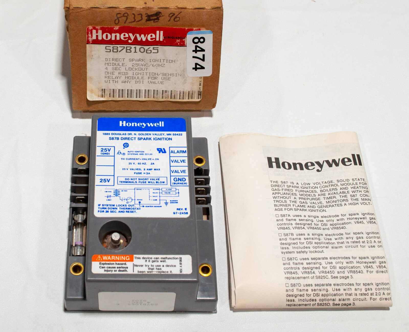 Honeywell S87B1065 Direct Spark Ignition Module | eBay