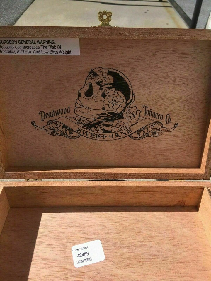Deadwood Sweet Jane Empty Wooden Cigar Box 10x6.5x2.25 | eBay