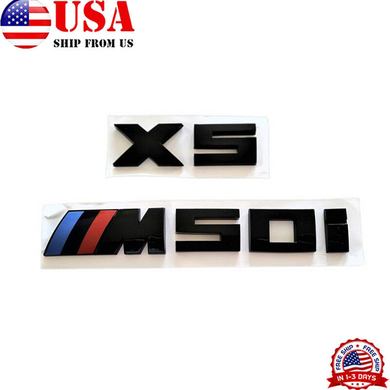 FOR BMW G05 X5 BLACK Trunk Emblem X5 M50i Lettering Decal Badge Set | eBay